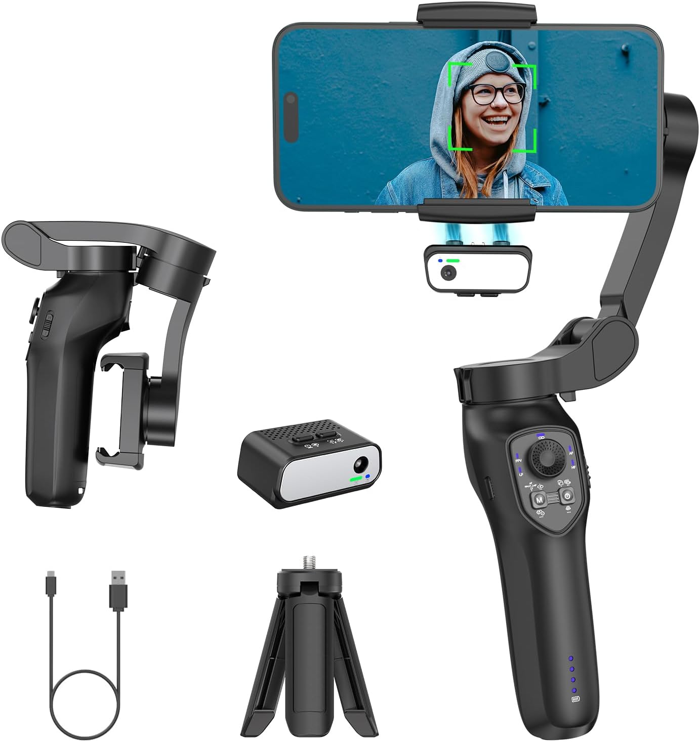 Estabilizador Gimbal 3 ejes L7c Pro Plus con AI de seguimiento facial ...